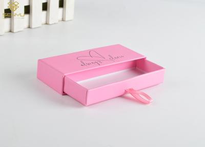 China Handmade Cardboard Paper Drawer Style Gift Boxes Sliding Package With Ribbon for sale