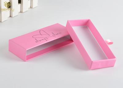 China Handmade Cardboard Paper Gift Box Packaging Eyelash Drawer Boxes Sliding Package For Cosmetic for sale
