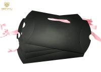 China 350g Art Paper Box With Handle Pillow Shape For Hair Extension Jewelry for sale