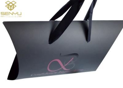 China 350g Art Paper Box With Handle Pillow Shape For Hair Extension Jewelry for sale