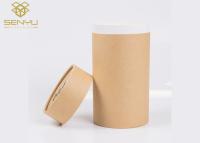 China Strong Cardboard Kraft Tube Packaging Round Shape With Lid Matte Lamination for sale