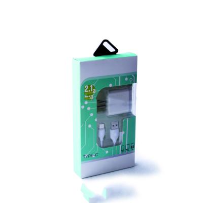 China Custom Design USB Date Cable/Electronics Packaging Box with Clear PVC Window for sale