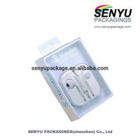 China Earphone box PVC window packaging see through paper box for sale
