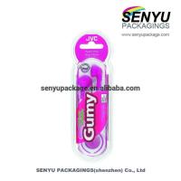 China Earphone box PVC window packaging see through paper box for sale