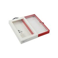 China Clear window custom printing cardboard mobile phone case drawer box paper packaging with hook for sale