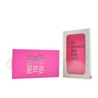 China Mobile Phone Case Box with PET Window Recycled Packaging Gold Foil Stamping for sale