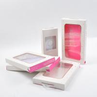 China Mobile Phone Case Box with PET Window Recycled Packaging Gold Foil Stamping for sale