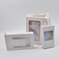 China Mobile Phone Case Box with PET Window Recycled Packaging Gold Foil Stamping for sale