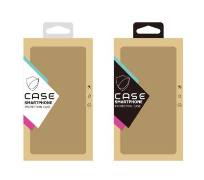China Kraft Corrugated Boxes Retail Mobile Phone Case Packaging Display Embossing for sale