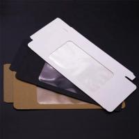 China Kraft Paper Phone Case Window Box Packaging No Printing Gift with Clear Window for sale