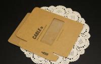 China Eco Friendly Brown Kraft Box With Window Custom Design Data Cables Packing for sale