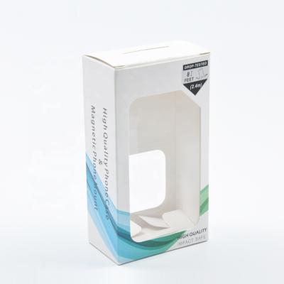 China White Cardboard Box With Clear Window Recycled Car Mount Phone Holder for sale