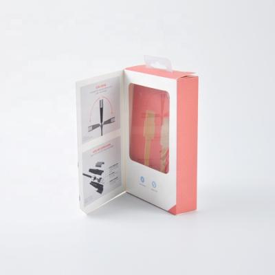 China Gift White Card Paper Mobile Accessories Packaging / Usb Data Cable Packaging Box for sale