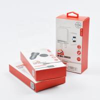 China Delicate Custom Design Cable Wire Car Phone Charger Paper Packaging Box with Clear Window for sale