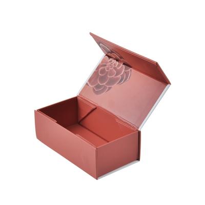 China Hot selling design foldable rigid flip package  hook gift box with magnetic for sale