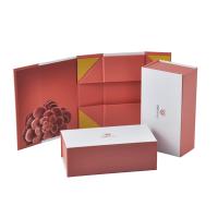 China Hot selling design foldable rigid flip package  hook gift box with magnetic for sale