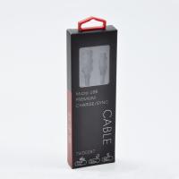 China Luxury Paper Packaging Custom Usb Cable Plastic Window Paper Box with Handle for sale