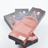 China Luxury Paper Packaging Custom Usb Cable Plastic Window Paper Box with Handle for sale