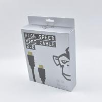 China Silver Grey Fast Mobile Charging USB Data Cable Packaging Box for sale
