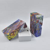 China Custom size colorful square box graffiti printing packaging cardboard with lid and bottom box for sale