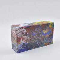 China Custom size colorful square box graffiti printing packaging cardboard with lid and bottom box for sale
