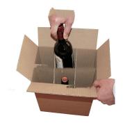 China Promotion Cardboard Cardboard Wine Box For Bottles Six Number Recyclable Material for sale