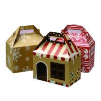 China Candy Gable PVC Window Box Packaging With 4c Printing Christmas Holiday for sale