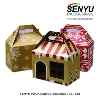 China Candy Gable PVC Window Box Packaging With 4c Printing Christmas Holiday for sale