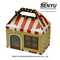China Candy Gable PVC Window Box Packaging With 4c Printing Christmas Holiday for sale