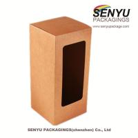 China Simple Style Kraft Paper Cheap Price Custom Doll Packaging Cardboard Box with Window for sale