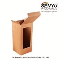 China Simple Style Kraft Paper Cheap Price Custom Doll Packaging Cardboard Box with Window for sale