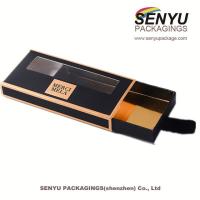 China Private label empty eyelash packaging drawer boxes with window for sale