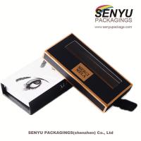 China Private label empty eyelash packaging drawer boxes with window for sale