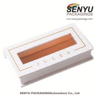 China Private label empty eyelash packaging drawer boxes with window for sale