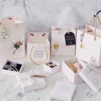 China Biodegradable Jewelry Box Packaging Pink Color Print Wedding Support for sale