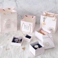 China Biodegradable Jewelry Box Packaging Pink Color Print Wedding Support for sale