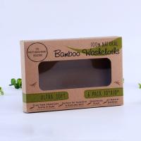 China Kraft paper handmade soap packaging box with pvc window for sale