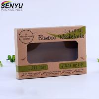 China Kraft paper handmade soap packaging box with pvc window for sale