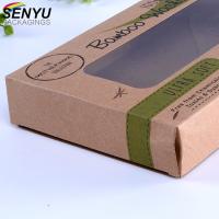 China Kraft paper handmade soap packaging box with pvc window for sale