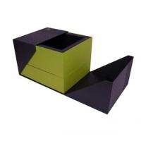 China Luxury Folding Magnetic Cover Cardboard Black Phone Packaging Box with Soft Pvc Plastic Window for sale