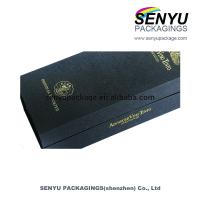 China Custom Made Hard Cardboard Wine Box Paper Wine Bottle Glass Gift Folding for sale