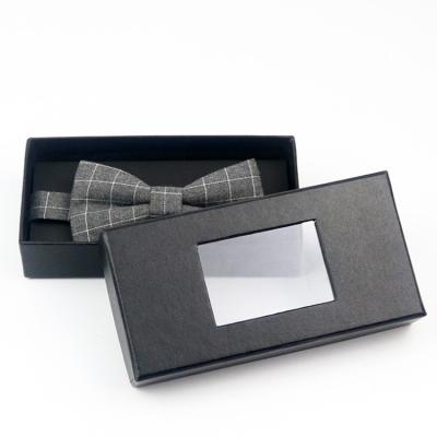 China Gift Storage Bow Tie Packaging Box with Clear Window Luxury Custom Printing for sale