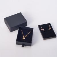 China Personalized White Paper Jewelry Boxes with sponge Simple Sliding Drawer for sale