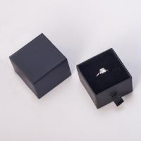China Personalized White Paper Jewelry Boxes with sponge Simple Sliding Drawer for sale