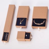 China Personalized White Paper Jewelry Boxes with sponge Simple Sliding Drawer for sale