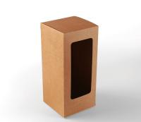 China Cardboard Kraft Paper Packaging / Recycled Doll Packaging Boxes With Window for sale