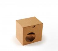 China Cardboard Kraft Paper Packaging / Recycled Doll Packaging Boxes With Window for sale
