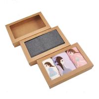 China Yellow Window Box Packaging / Clothing T Shirt Packaging Box Logo Customized for sale