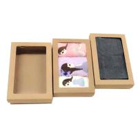 China Yellow Window Box Packaging / Clothing T Shirt Packaging Box Logo Customized for sale