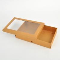 China Yellow Window Box Packaging / Clothing T Shirt Packaging Box Logo Customized for sale